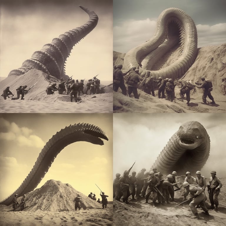 Soldiers Vs Sandworm - A Hidden WWII Chronicle Prompt | NeoPrompt