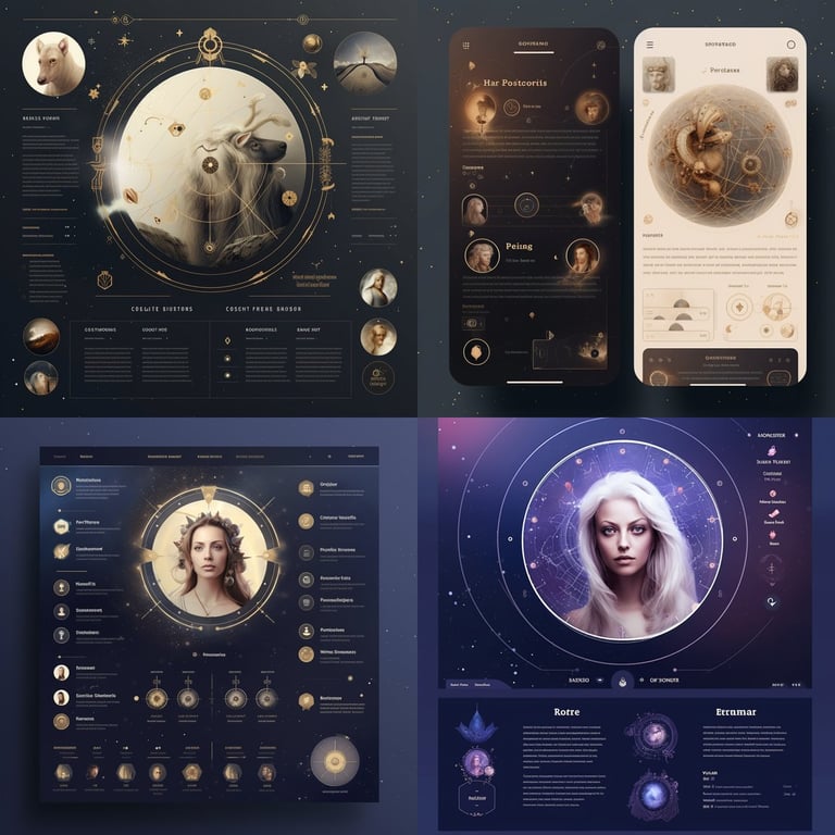 Astrology Interface Design Mid-Journey Checkpoint Prompt | NeoPrompt