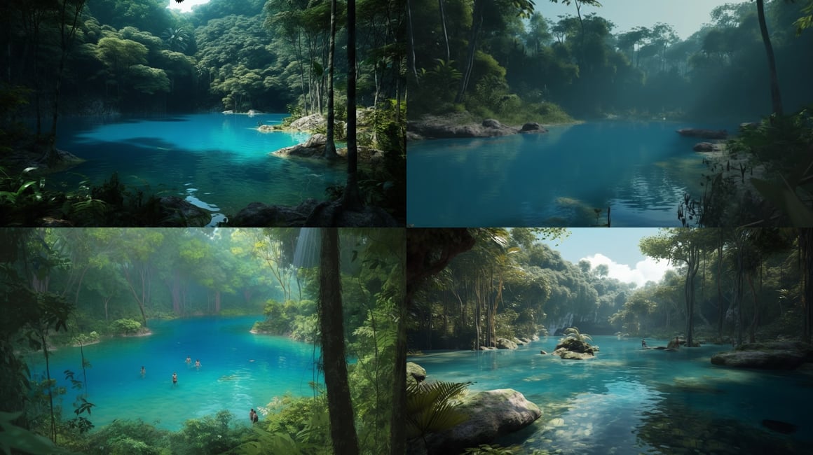 Jungle Lake Bathing Experience in Hyper Realism Prompt | NeoPrompt