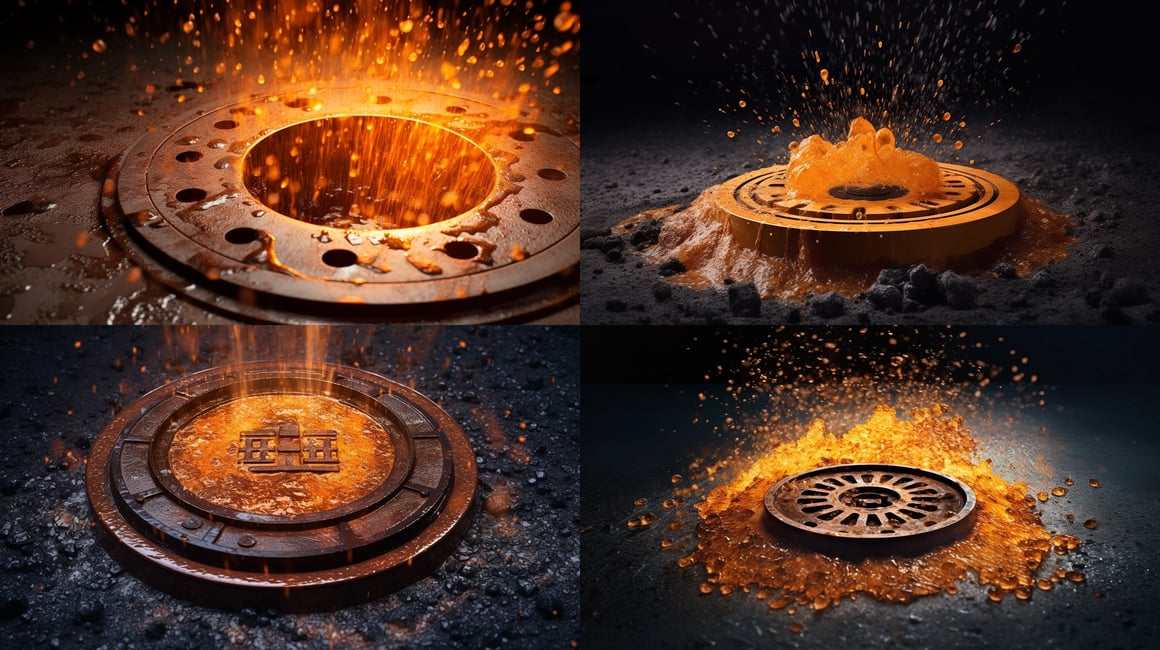 High-Resolution Commercial Photography of GFRP Manhole Lid v5.1 Prompt ...