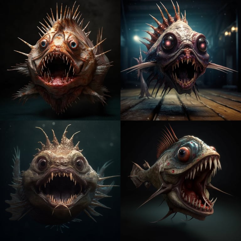 Cross-eyed Predator of the Deep: The Realistic Angler Fish Prompt ...