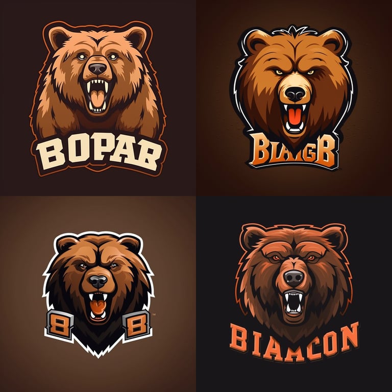 Elegantly Detailed Mid-Progression Design of NBA Team Logo with Bear ...