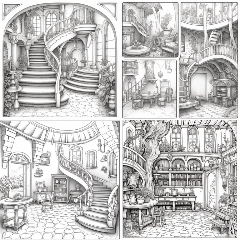 Monochrome Coloring Pages Collection Prompt | NeoPrompt