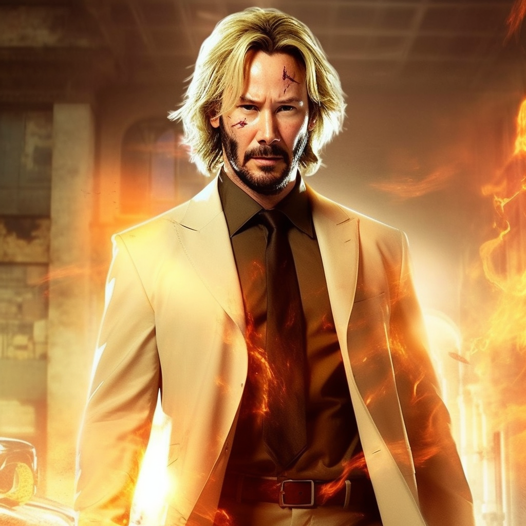 Constantine Reimagined: Keanu Reeves with Blonde Hair Prompt | NeoPrompt