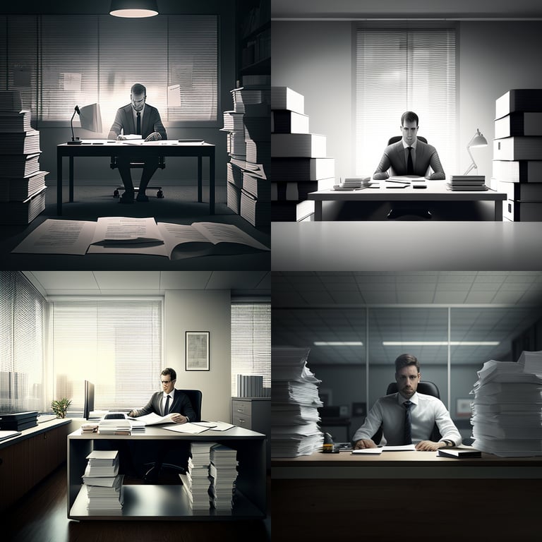 A Corporate Hustle in Hyper Realistic Modern Office V5 AR 3:2 Prompt ...