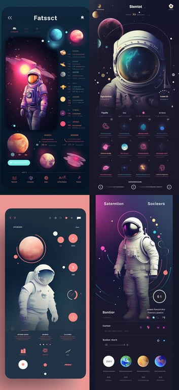 Interstellar Journey: Astronaut UI/UX Design Inspiration Prompt | NeoPrompt