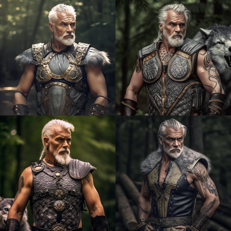 Ultra-Detailed High-Definition Portrait of a Middle-Aged Barbarian ...