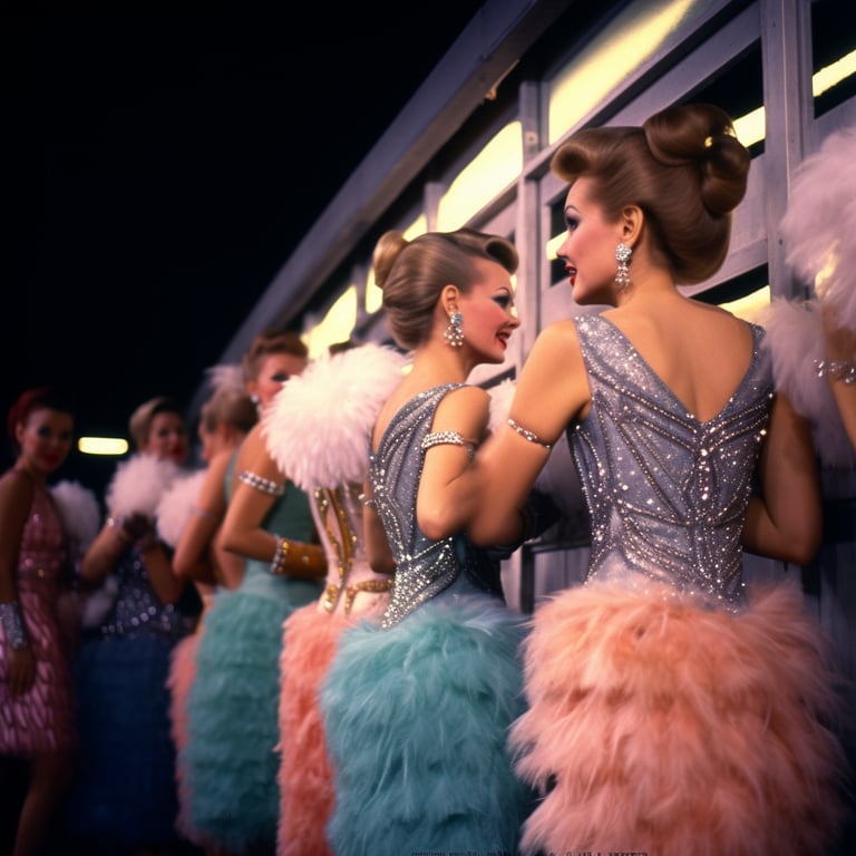 Vintage Backstage Chronicles of 1950s Showgirls Prompt | NeoPrompt