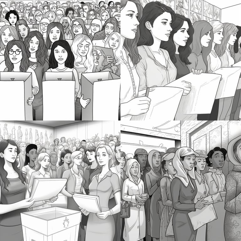 First Time Voting - Kids' Coloring Page Prompt | NeoPrompt