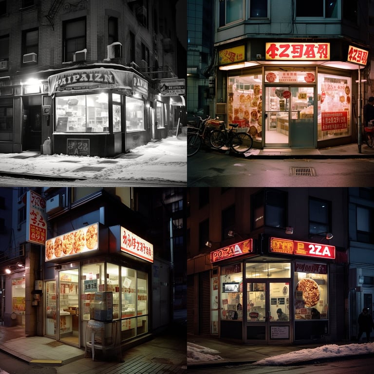 Midday Snapshot of the 24-Hour PIZZA BOX Storefront Prompt | NeoPrompt