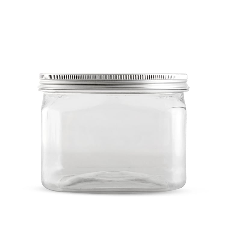 Plastic Bottle Clear (Silver cap)