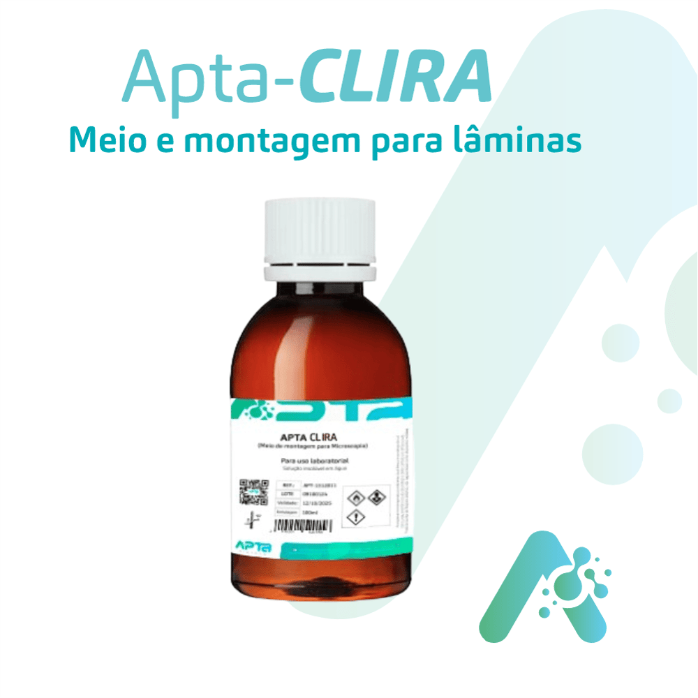 Meio Montagem APTA CLIRA Microscopia 100ml Histologia
