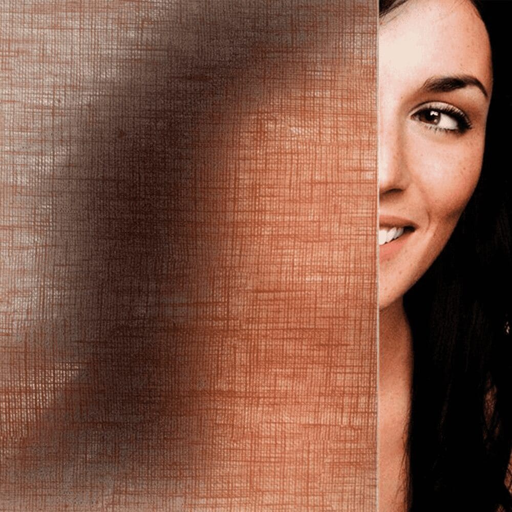 Burnt Orange Organic Cotton Window Film | Surface Designs