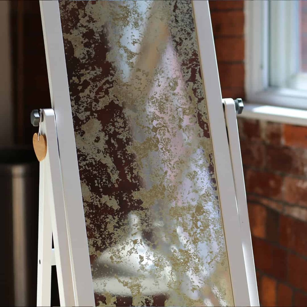 Vintage Gold on Silver Mirror Window Film | Surface Designs