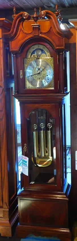 Sligh pinched waist grandfather clock SOLD - Clocks by Christopher