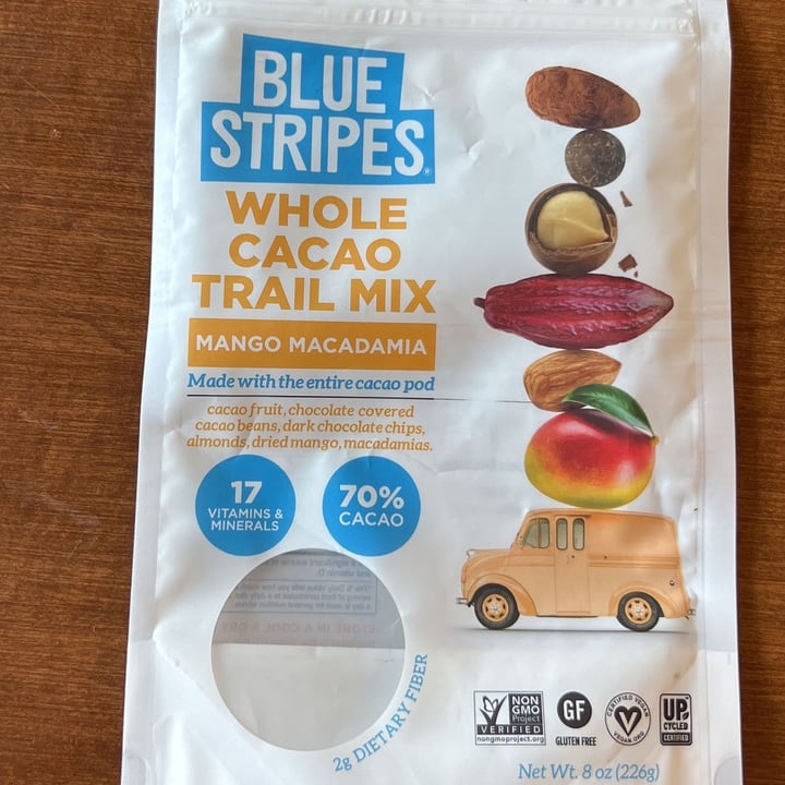 Blue Stripes Urban Cacao Whole Cacao Trail Mix Mango Macadamia Review ...
