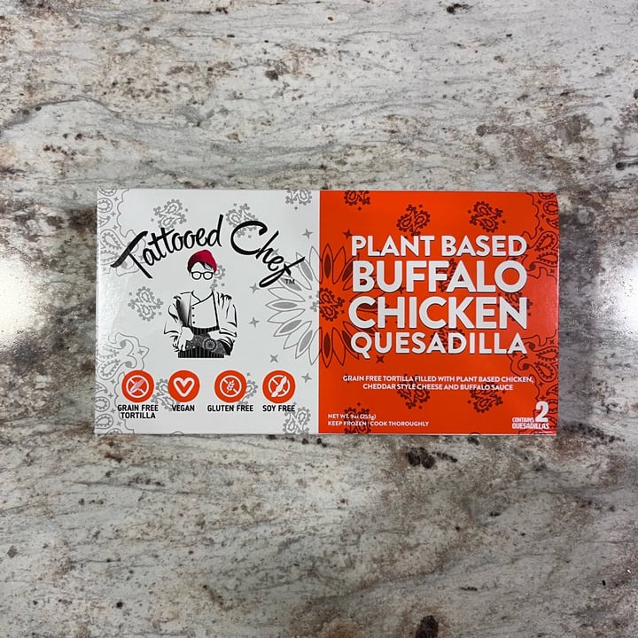 Tattooed Chef Plant Based Buffalo Chicken Quesadilla Review | abillion