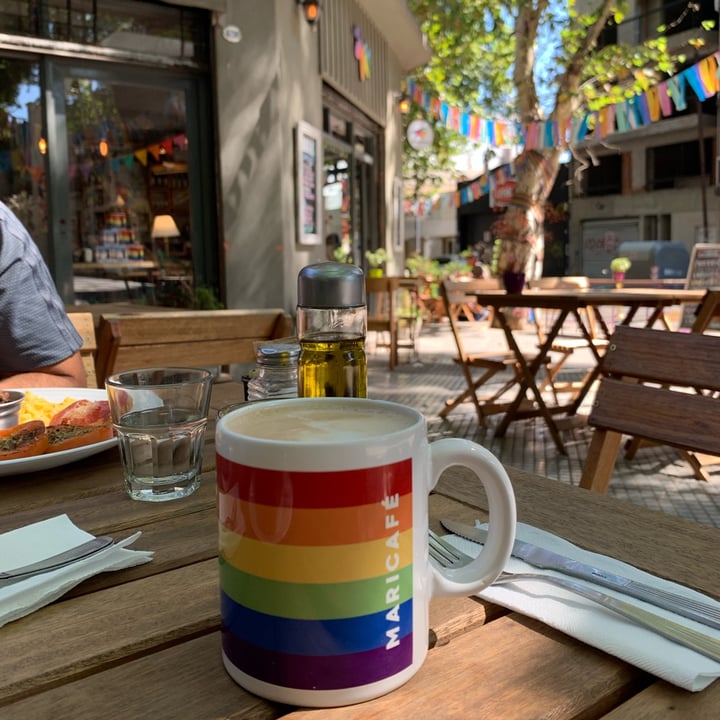 Maricafé - Café • Bar & LGBT BookStore Palermo, Argentina Flat white ...