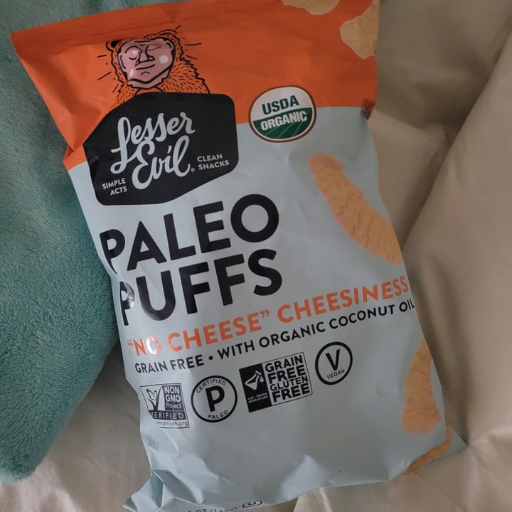 Lesser Evil No Cheese Paleo Puffs Review | abillion