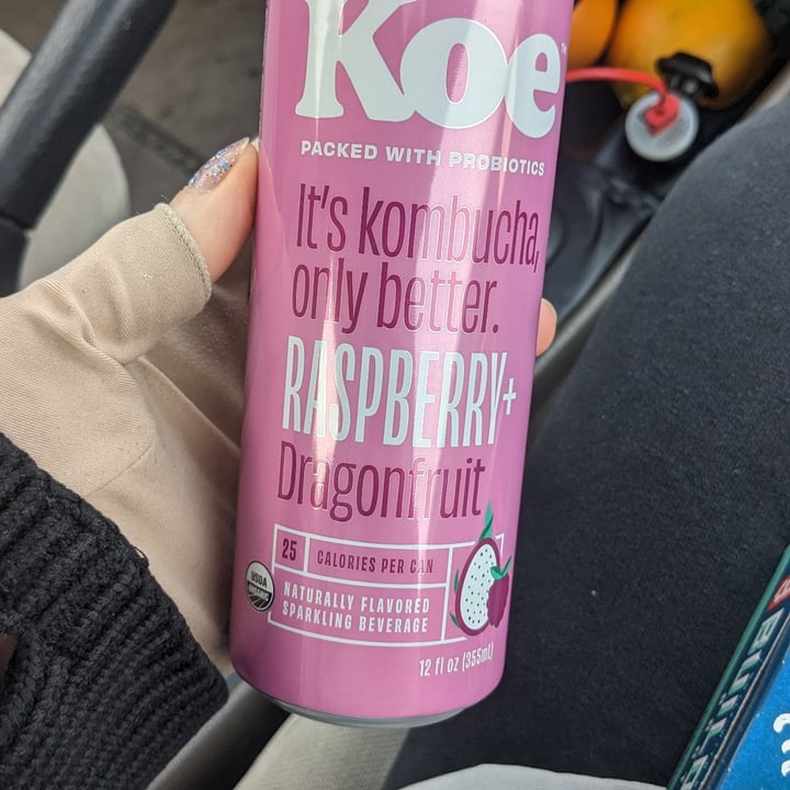 Koe Organic Kombucha Raspberry Dragonfruit Review | abillion