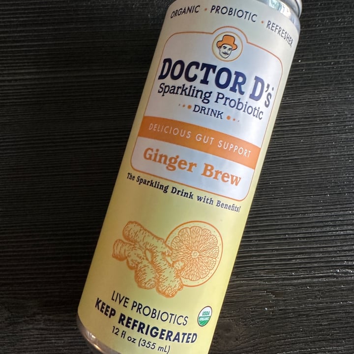 Doctor D's Sparkling Probiotic Drink Ginger Brew Review | abillion