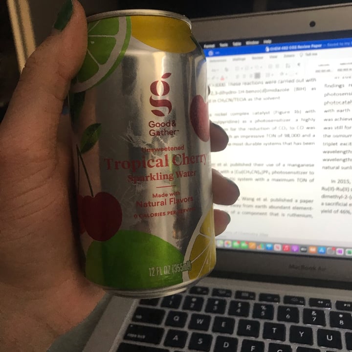 Good & Gather Sparkling Water Tropical Cherry Review | abillion
