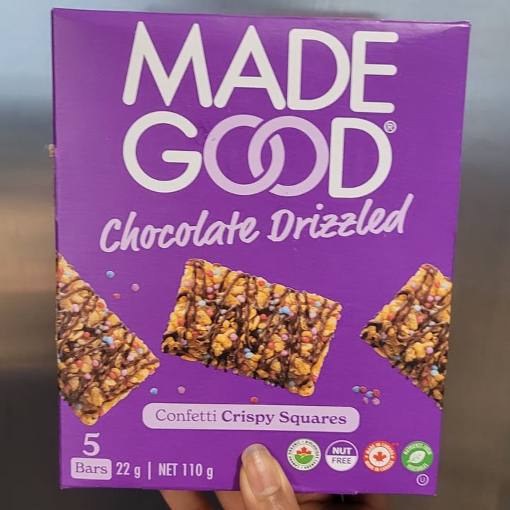 Made Good Confetti Crispy Squares - Chocolate Drizzled Review | abillion