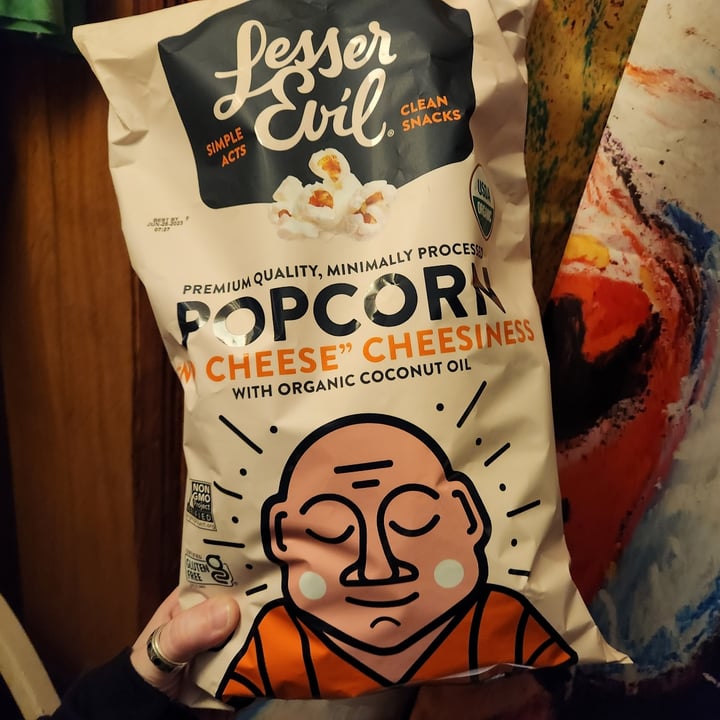 Lesser Evil Organic Popcorn No Cheese Cheesiness Review | abillion