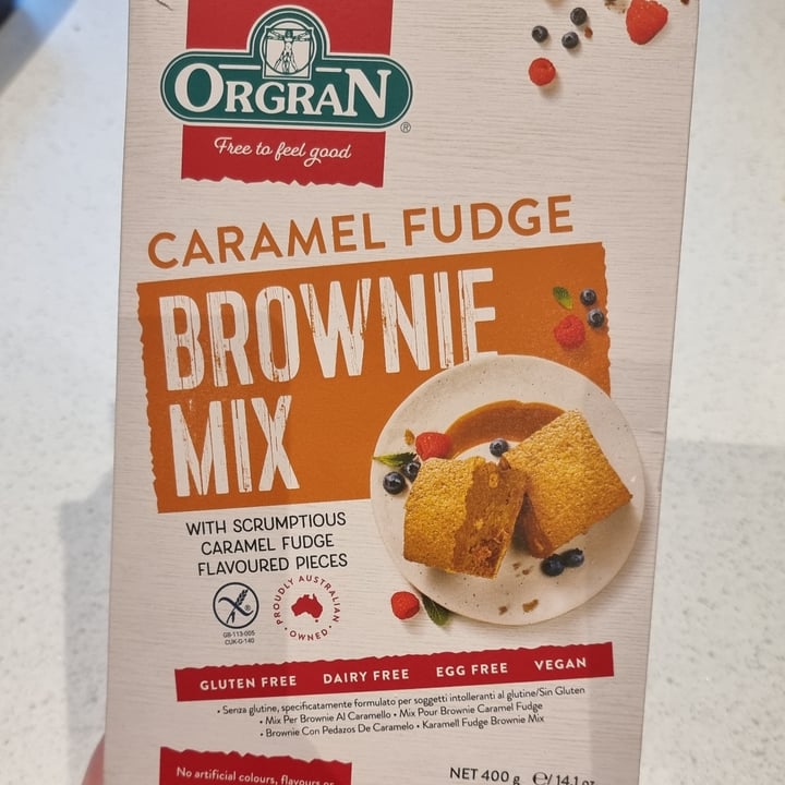 Orgran Caramel Fudge Brownie Mix Review | abillion