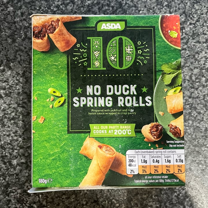 ASDA 10 No Duck Spring Rolls Review | abillion