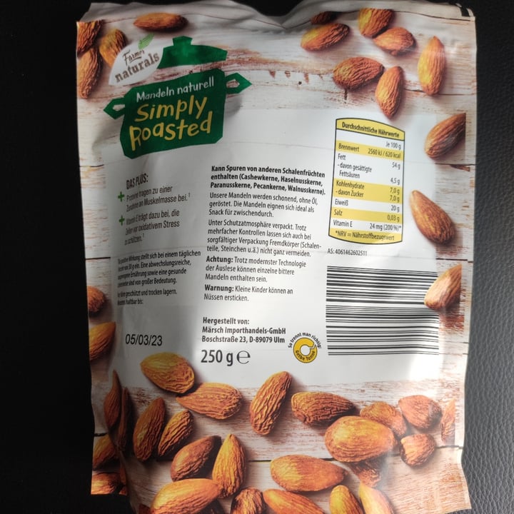 Farmer Naturals Maldeln naturell simply roasted Review | abillion