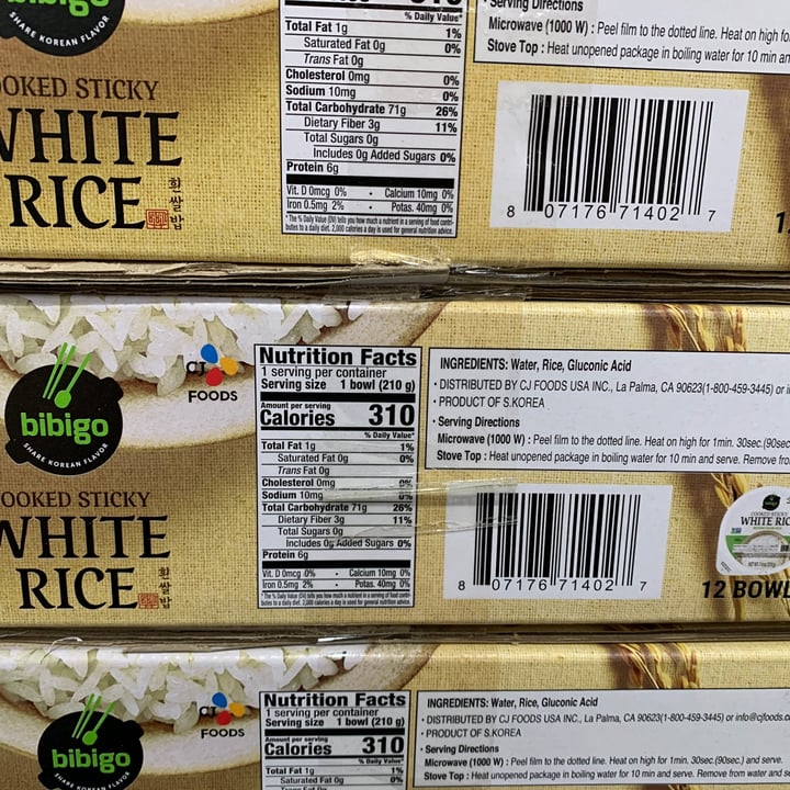 Bibigo Cooked sticky white rice Review | abillion