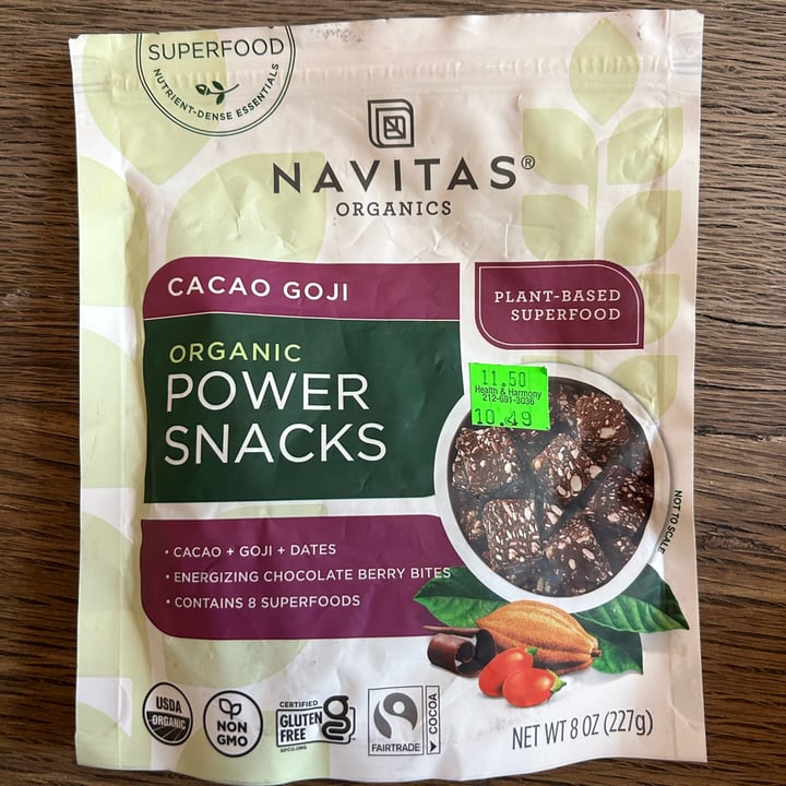 Navitas Cacao Goji Organic Power Snacks Review | abillion
