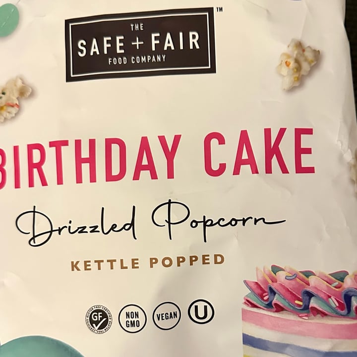The Safe and fair food company Birthday Cake Drizzled Popcorn Review ...