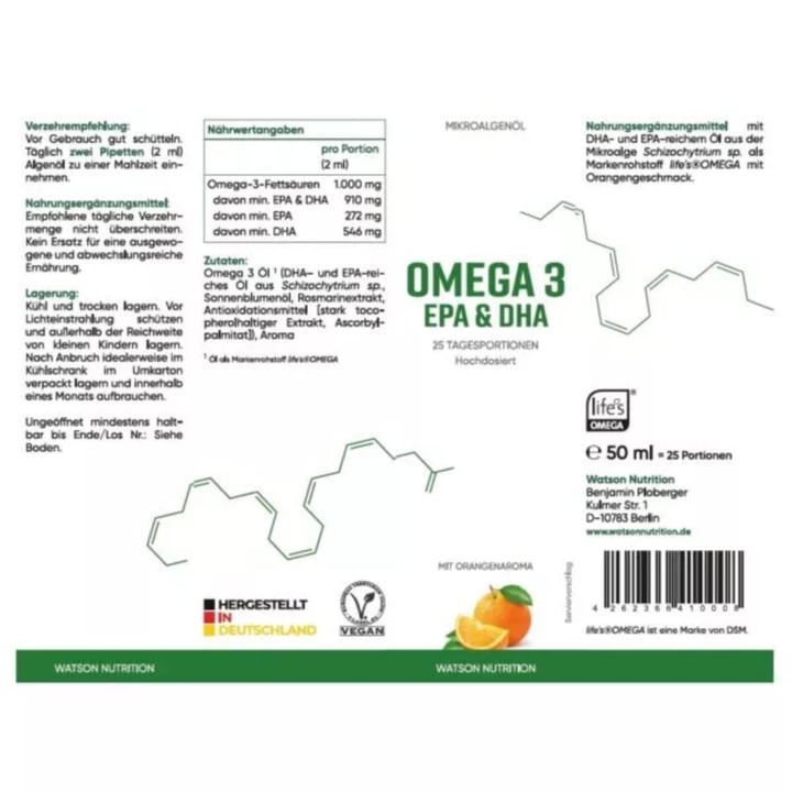 Watson Nutrition Omega 3 flüssig Review | abillion