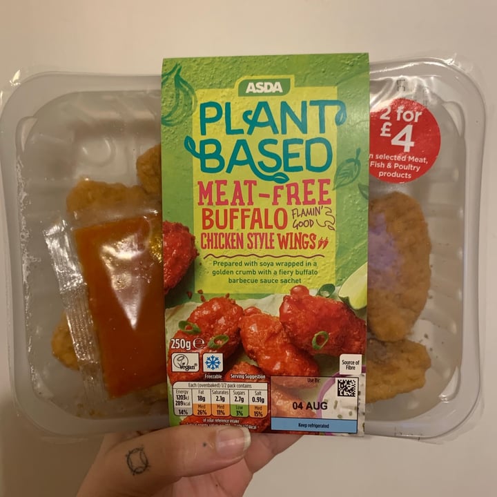 ASDA Meat Free Buffalo Chicken Style Wings Review Abillion