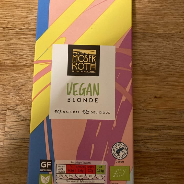 Moser Roth Blonde Vegan Chocolate Review | abillion