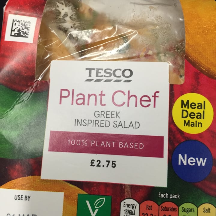 Tesco Plant Chef Greek Inspired Salad Wrap Review | abillion