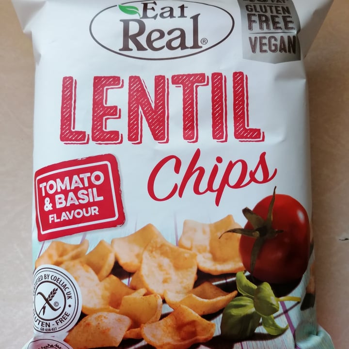 Eat Real Lentil Chips Tomato & Basil Flavour Review | abillion