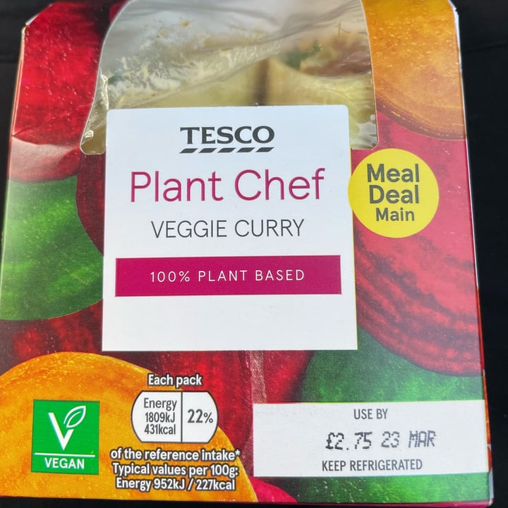 Tesco Plant Chef Veggie curry wrap Review | abillion