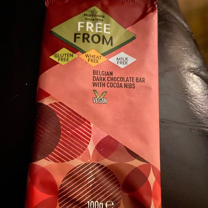 Morrisons Free From Belgian Dark Chocolate Bar With Cocoa Nibs Review ...