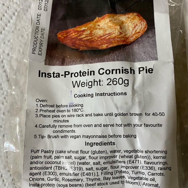 The Part Time Vegan Insta protein Cornish pie Review | abillion