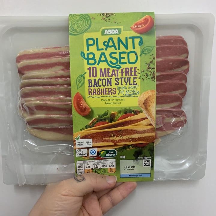 ASDA Plant based 10 meat-free bacon style rashers Review | abillion