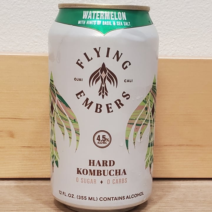 Flying embers Watermelon Basil Hard Kombucha Review | abillion