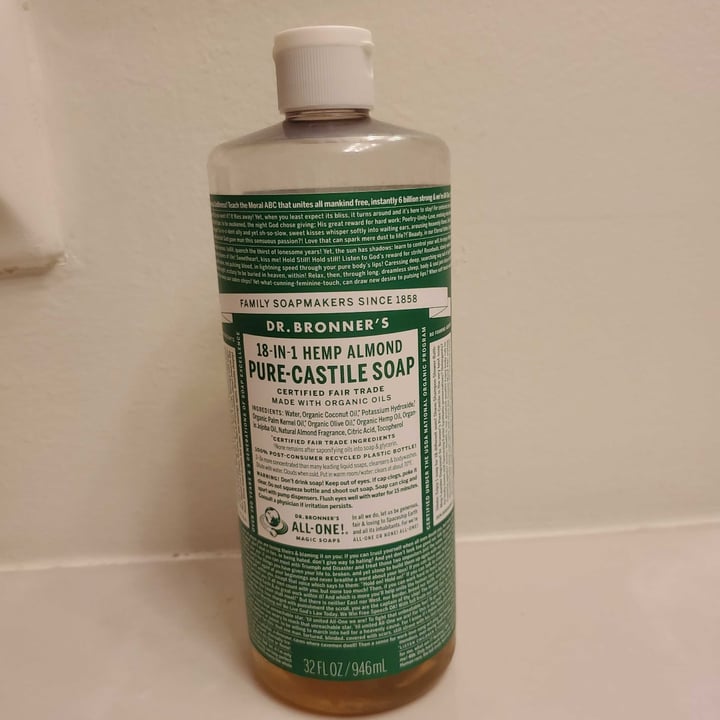 Dr. Bronner's 18 in 1 Hemp Almond Pure-Castile Soap Review | abillion
