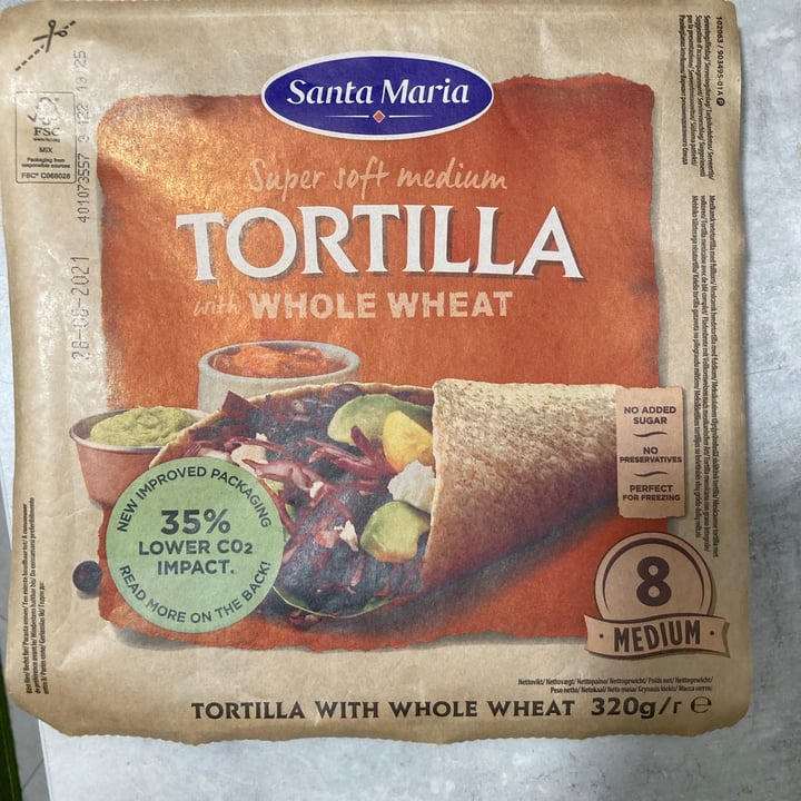 Santa María Super Soft Medium Tortilla with whole wheat Review | abillion