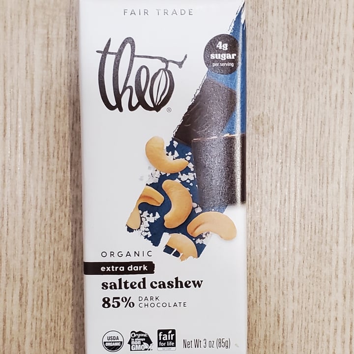 Theo Chocolate Salted Cashew Dark Chocolate Organic Review Abillion