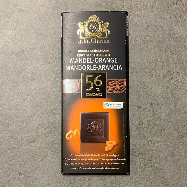 J. D. Gross Almond & Orange 56% cacao Review | abillion