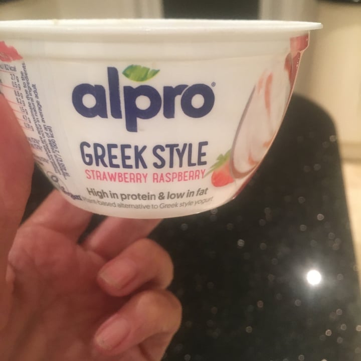 Alpro Greek Style Strawberry Raspberry Yoghurt Review | abillion