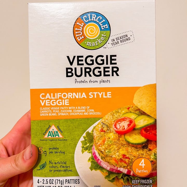 Full Circle Market California Style Veggie Burger Review | abillion